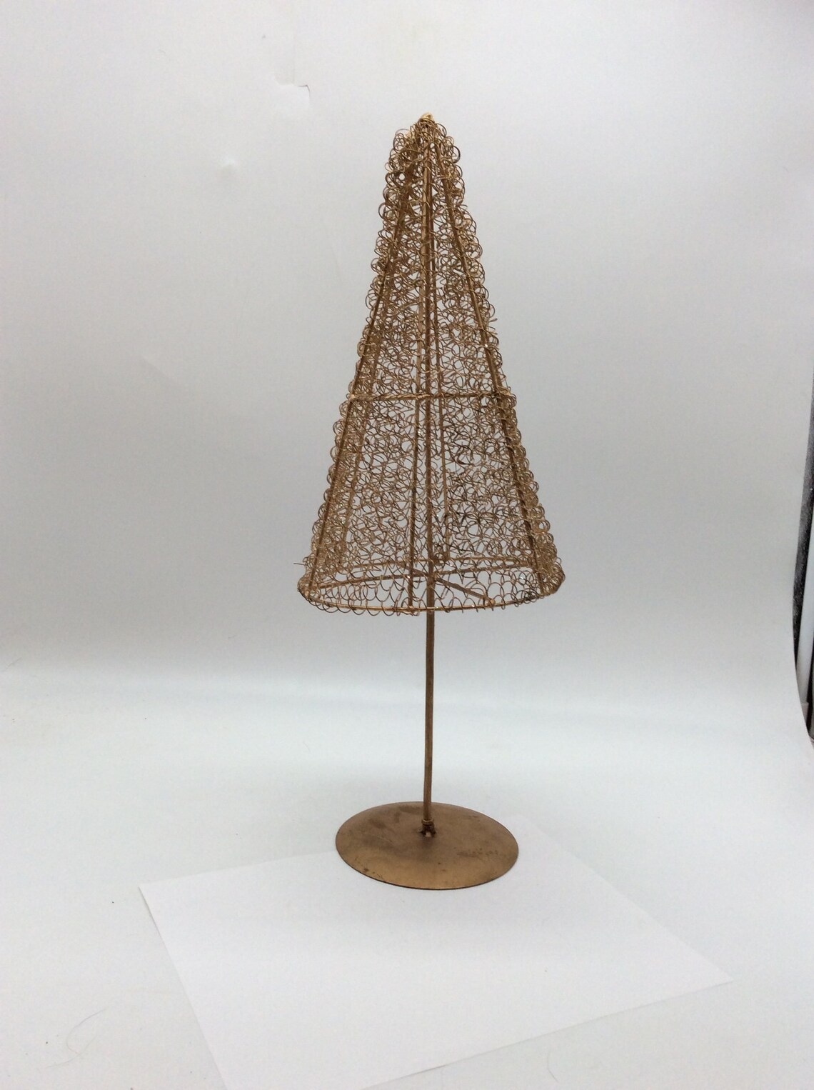 Gold Metal Coiled Spiral Wire Christmas Tree Holiday Decor - Etsy