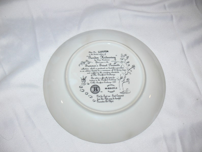 Bradford Exchange Garden Hideaway Collector Plate - Etsy