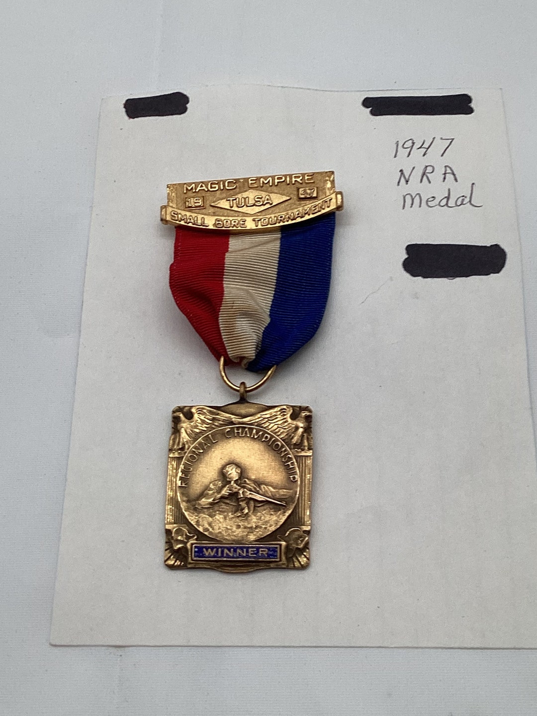 Vintage 1947 NRA Regional Winner Ribbon Pin Medal - Etsy