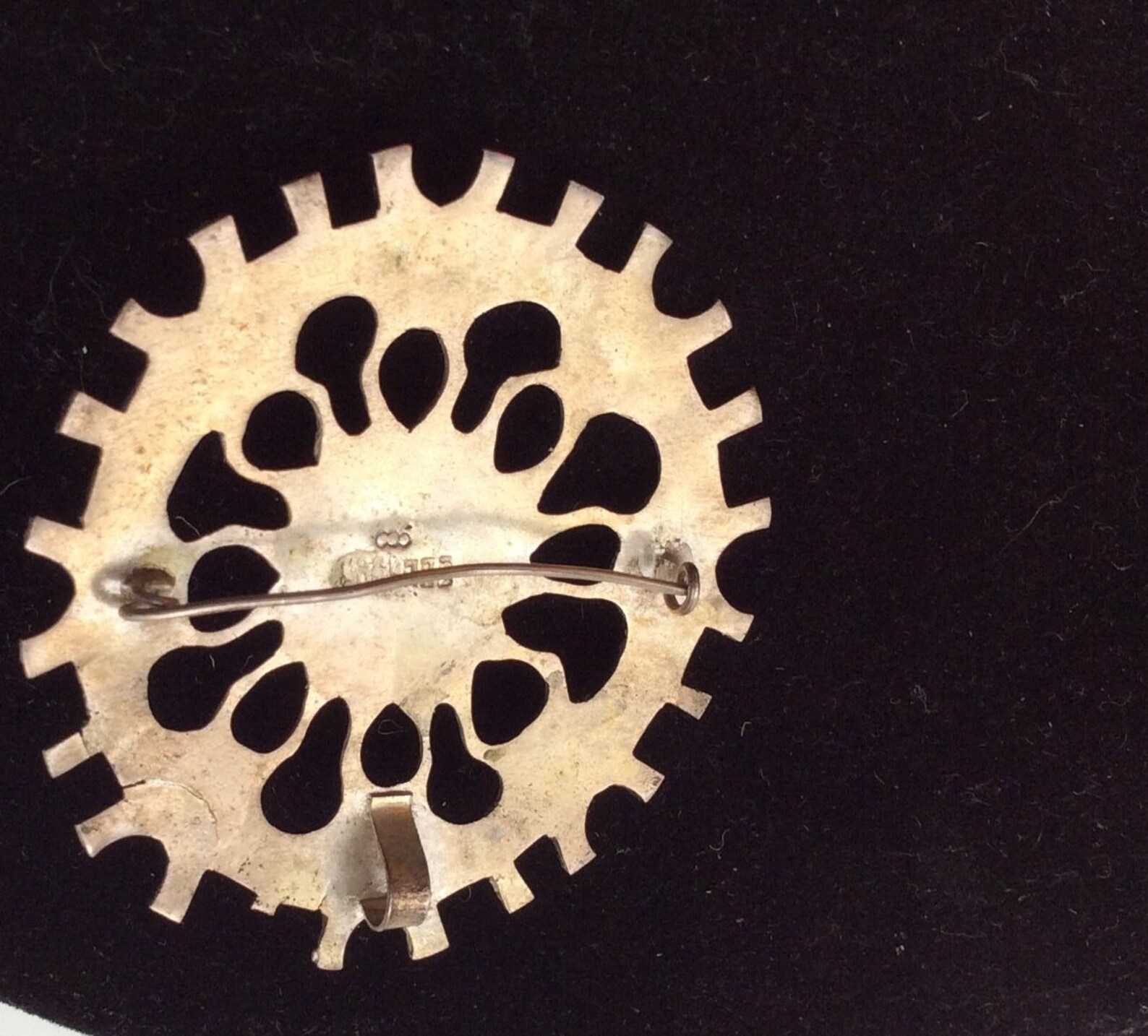 Vintage Large Ecuador Incan Design 900 Silver Amber Stone - Etsy