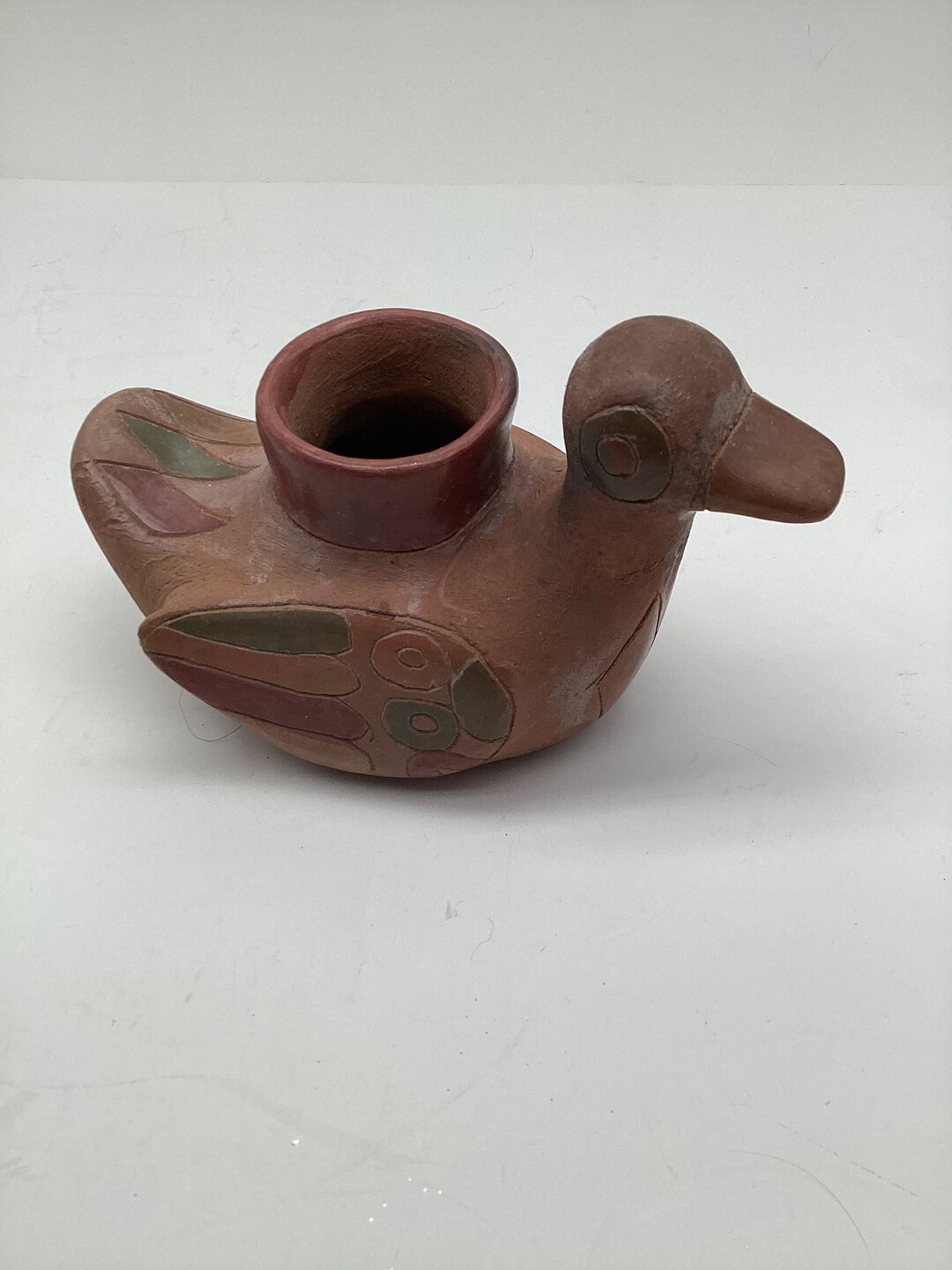 Terra Cotta Pottery Duck Vase Folk Art Home Decor - Etsy