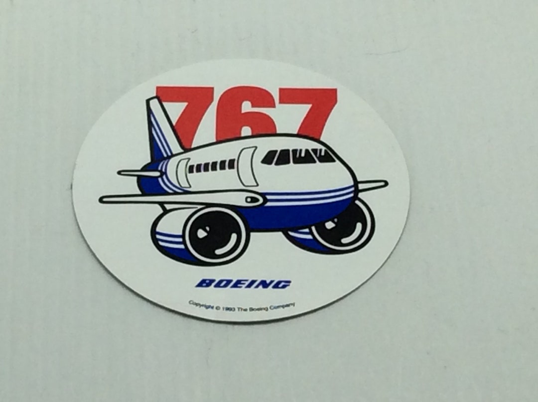 Vintage 767 Boeing Airplane Sticker Decal - Etsy
