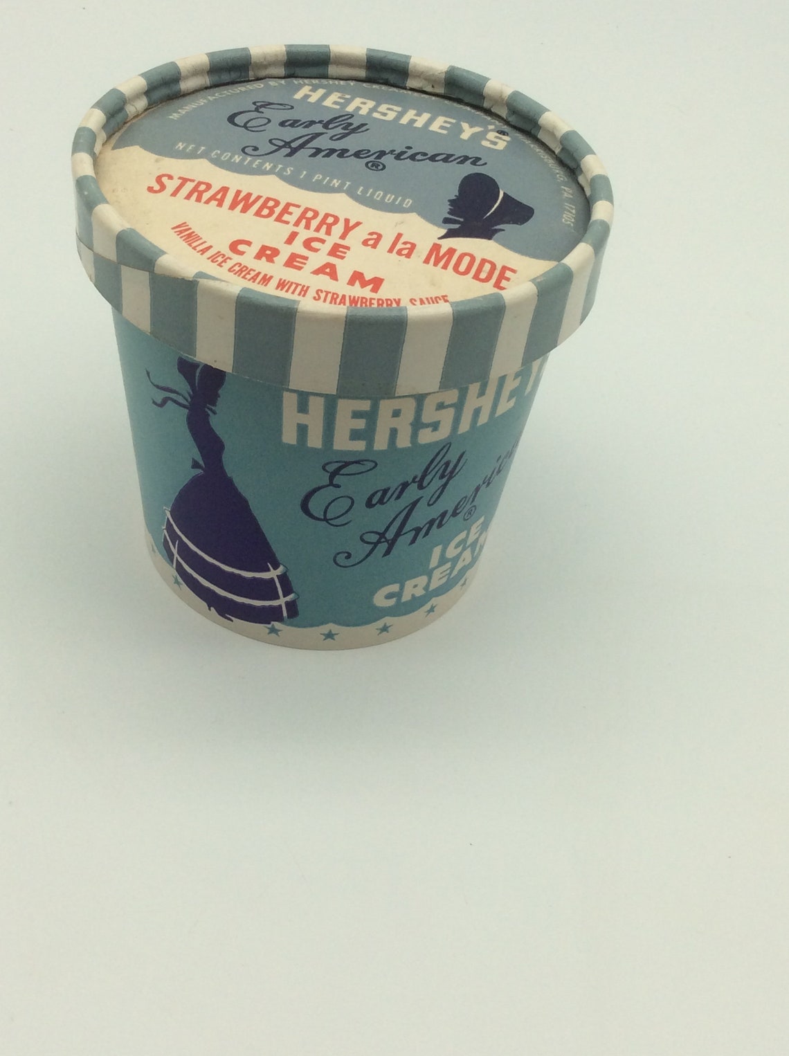 Vintage Hershey Ice Cream Container Carton One Pint Early American ...