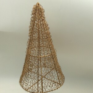 Gold Metal Coiled Spiral Wire Christmas Tree Holiday Decor - Etsy