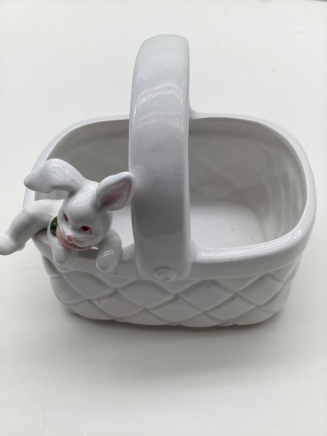 Vintage Fitz & Floyd Bunny Rabbit Climbing Out Basket Easter 1979 - Etsy
