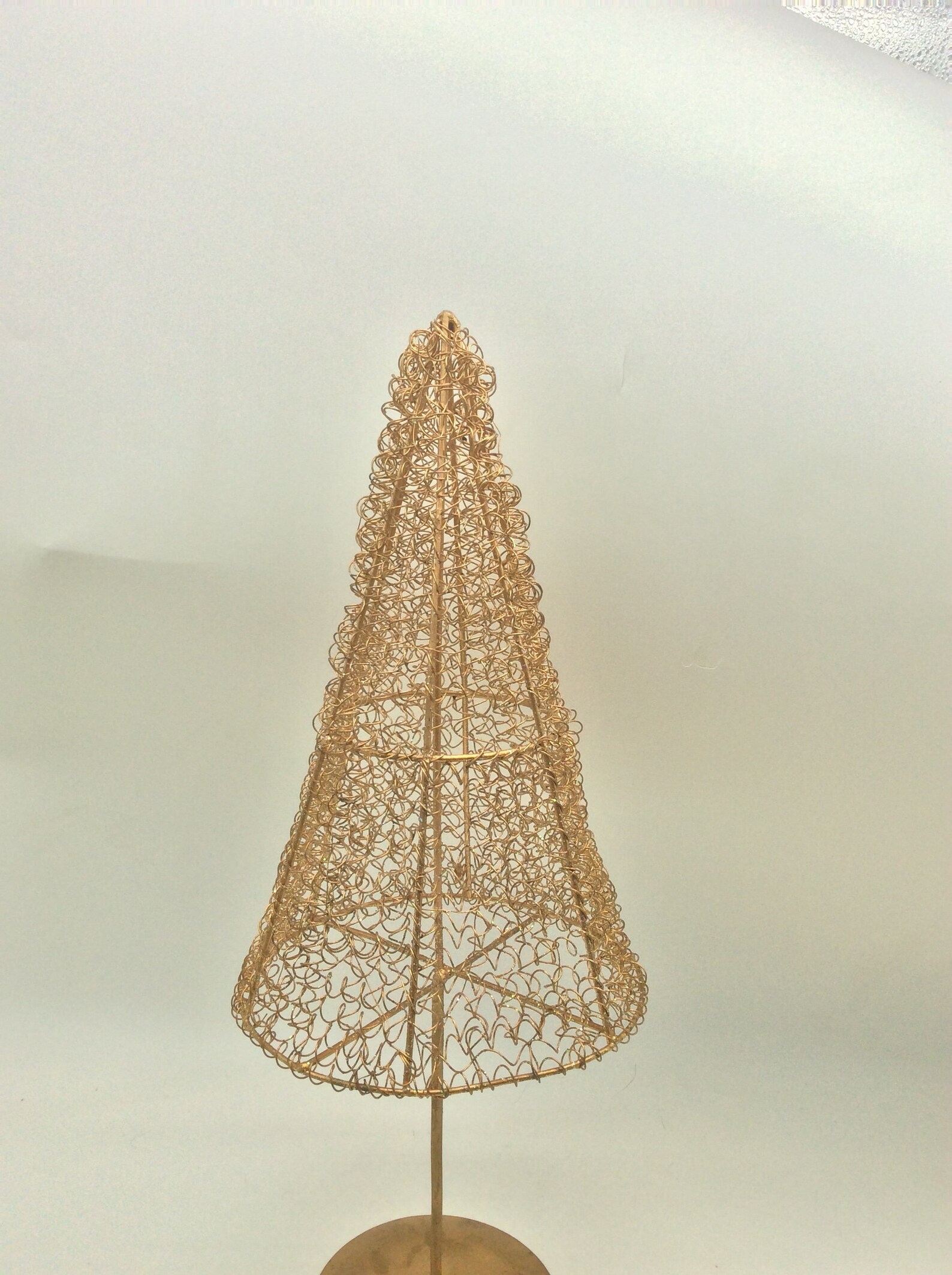 Gold Metal Coiled Spiral Wire Christmas Tree Holiday Decor - Etsy