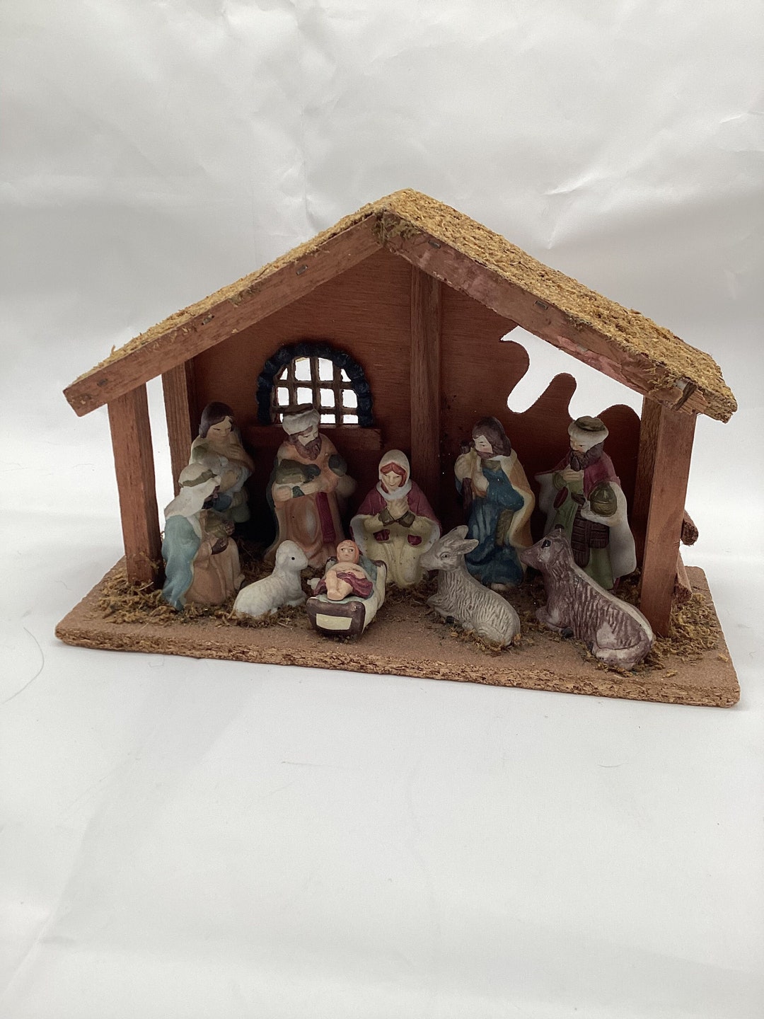 Vintage Nativity Set Creche Manger Scene 10 Pcs - Etsy