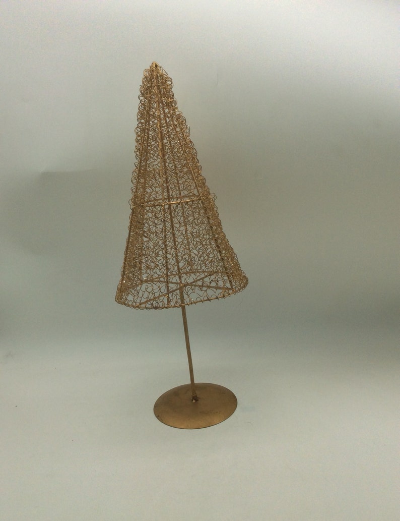 Gold Metal Coiled Spiral Wire Christmas Tree Holiday Decor - Etsy