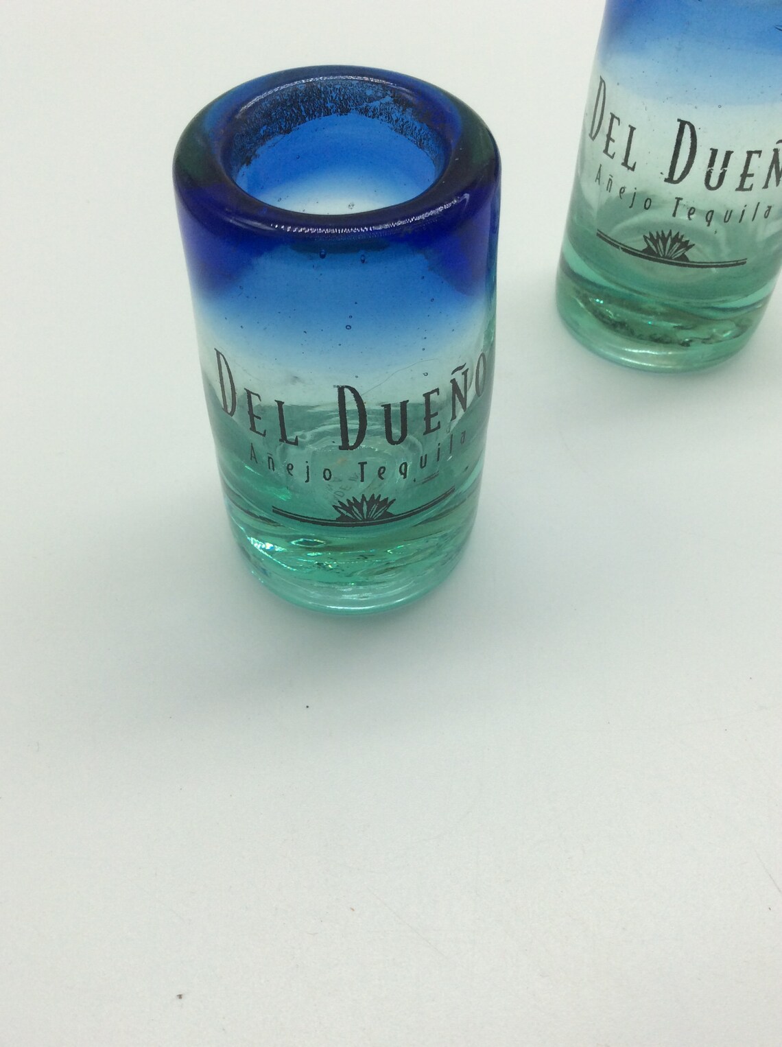Del Dueno Anejo Tequila Mexican Hand Blown Cobalt Blue Green - Etsy
