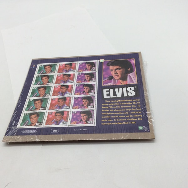 Elvis Presley Stamp Sheet - Etsy