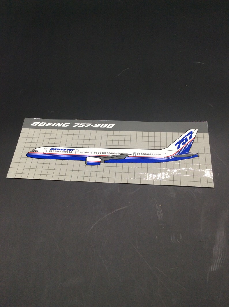 Vintage 757-200 Boeing Airplane Sticker Decal - Etsy