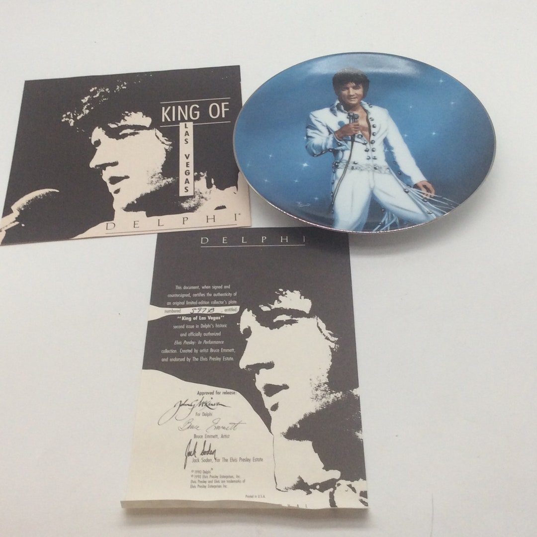 Elvis Presley "king of Las Vegas" 1990 Delphi Collective Plate New in ...