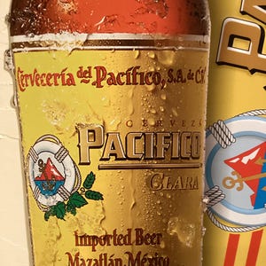 Pacifico Clara Beer Tin Sign Bottle Surfboard Mexico Bar Man Cave Bar ...