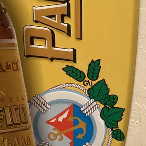 Pacifico Clara Beer Tin Sign Bottle Surfboard Mexico Bar Man Cave Bar ...