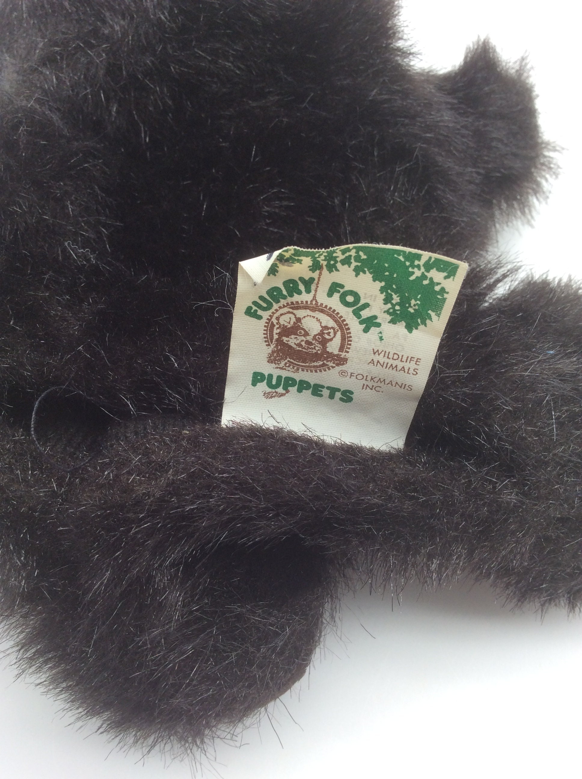 Folkmanis Furry Folk Puppets Black Bear Full Body Hand Puppet - Etsy