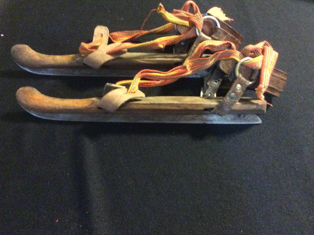Antique Dutch Ice Skates Holland Wood Skating Winter Sport - Etsy