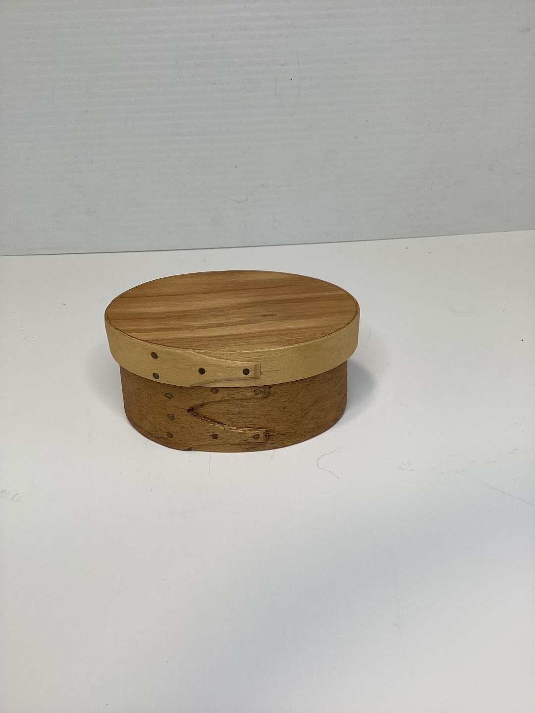 Wood Oval Lidded Shaker Style Box Storage 4 X 2 1/2 - Etsy