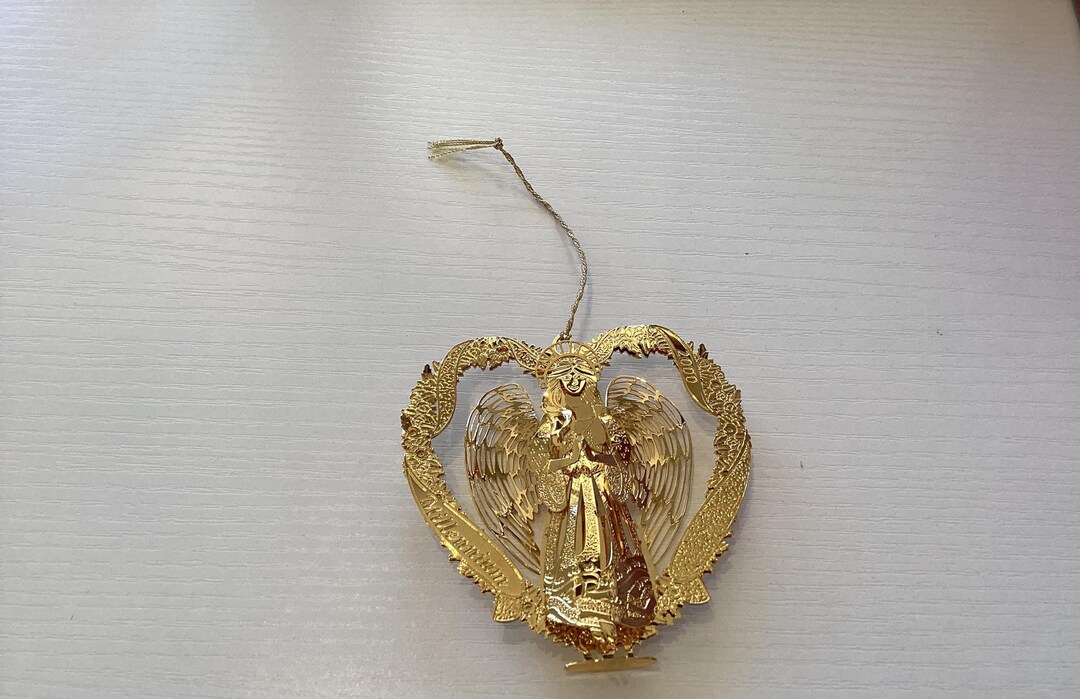 Danbury Mint Millennium Angel 23K Gold Plated Christmas Tree Ornament ...