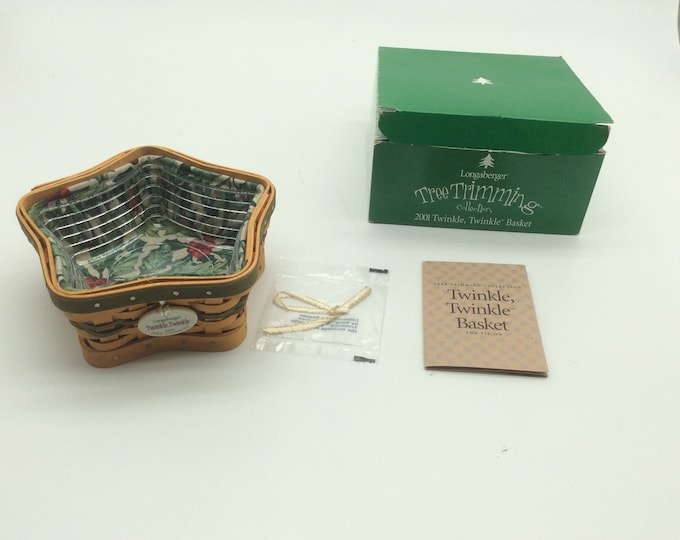 Longaberger Twinkle Twinkle Star Tree Trimming Basket Protector Lid - Etsy