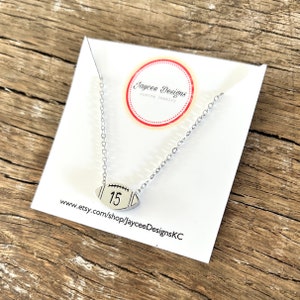 Kansas City Inspired Necklace KC Football Necklace Gold Mini Football ...