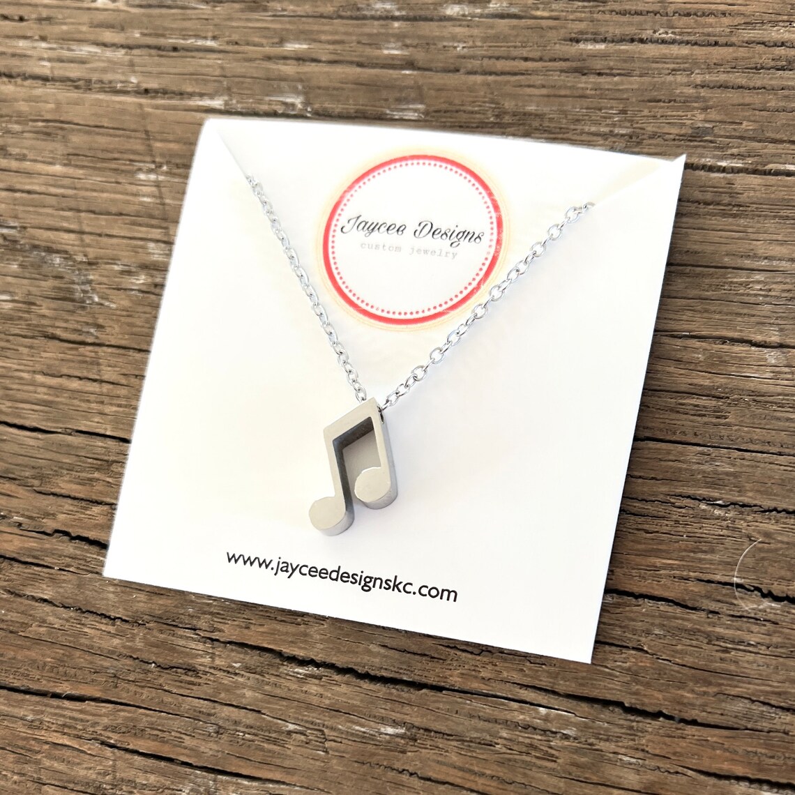 Musical Note Necklace Music Eighth Note Band Necklace Orchestra Jewelry ...