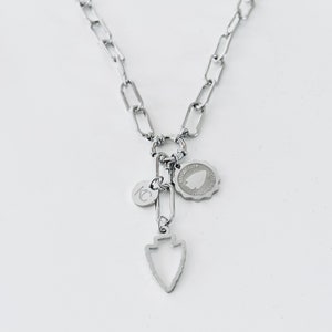 Kansas City Inspired Charm Necklace KC Football Chunky Chain Chief ...