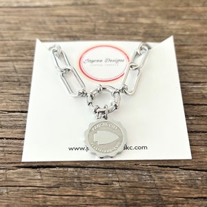 Kansas City Inspired Coin Necklace KC Football Chunky Chain Chief ...