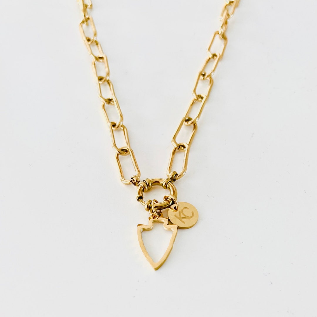 Kansas City Inspired Necklace KC Football Chunky Chain Chief Necklace ...