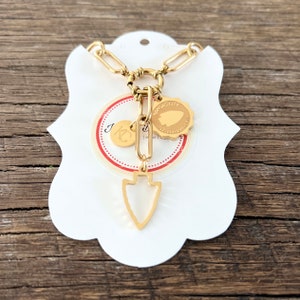 Kansas City Inspired Charm Necklace KC Football Chunky Chain Chief ...