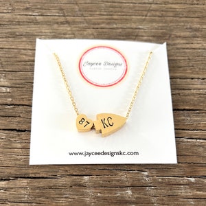 Kansas City Inspired Arrowhead Heart Necklace KC Chief Necklace Gold ...