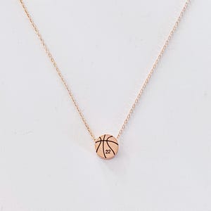 Personalized Basketball Number Necklace Silver Gold Small Steel Metal ...