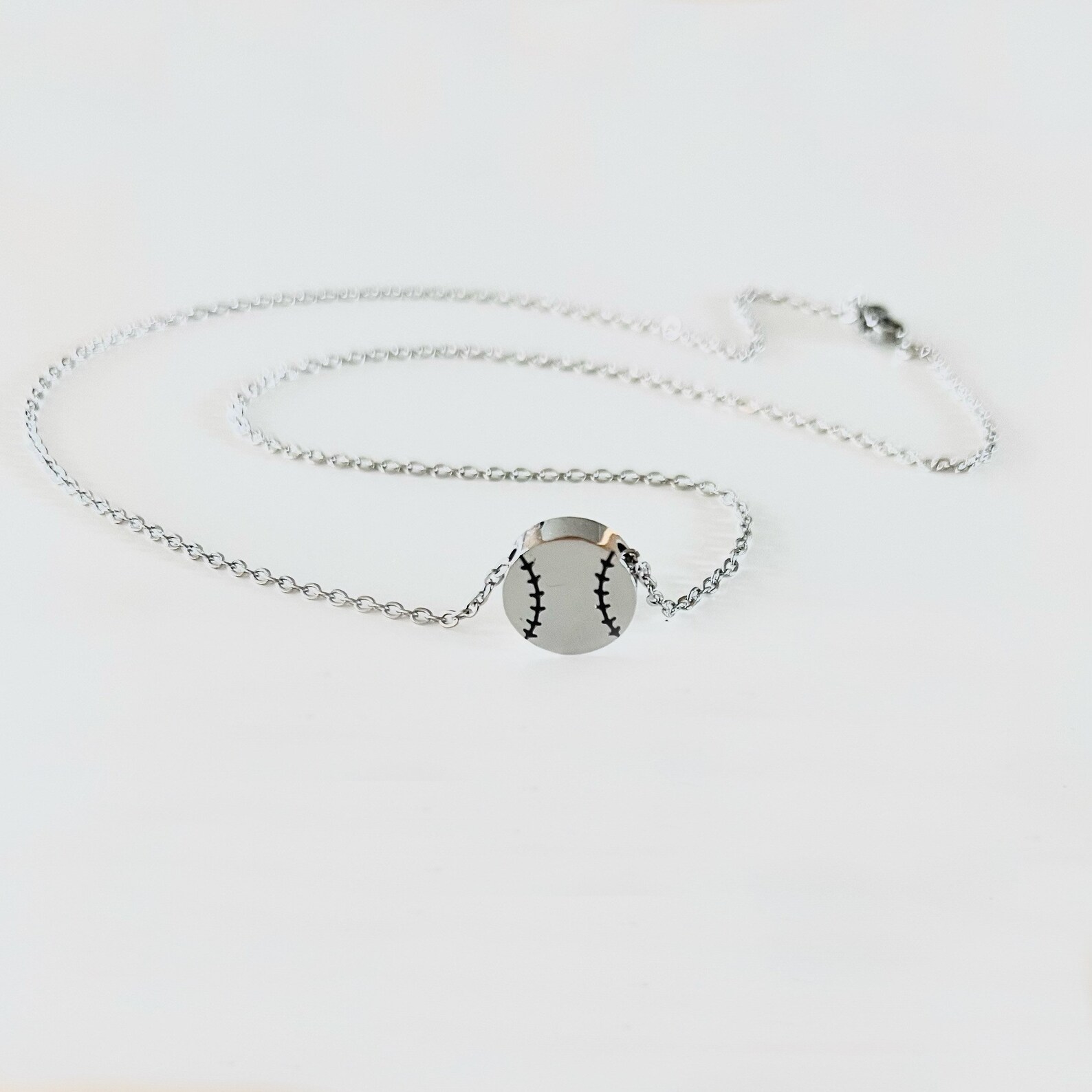 Personalized Baseball Number Necklace Silver Gold Small Steel - Etsy