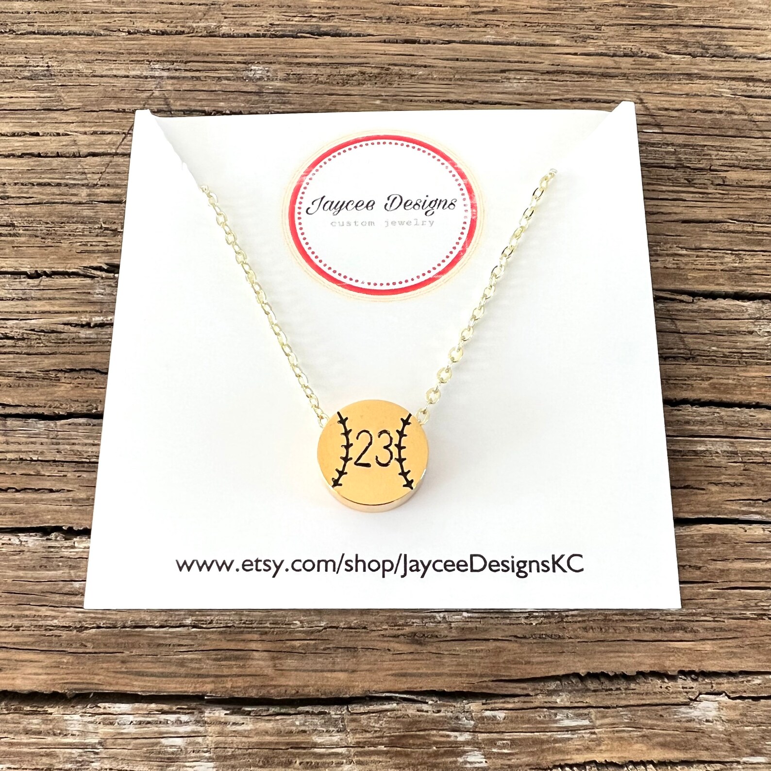 Personalized Baseball Number Necklace Silver Gold Small Steel - Etsy