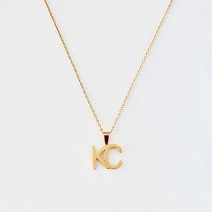 Small Kansas City KC Necklace Chief Silver Jewelry Womens Dainty KC ...