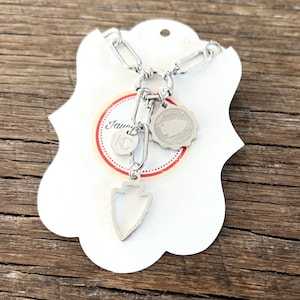 Kansas City Inspired Charm Necklace KC Football Chunky Chain Chief ...