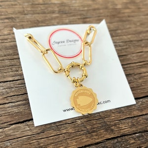Kansas City Inspired Coin Necklace KC Football Chunky Chain Chief ...