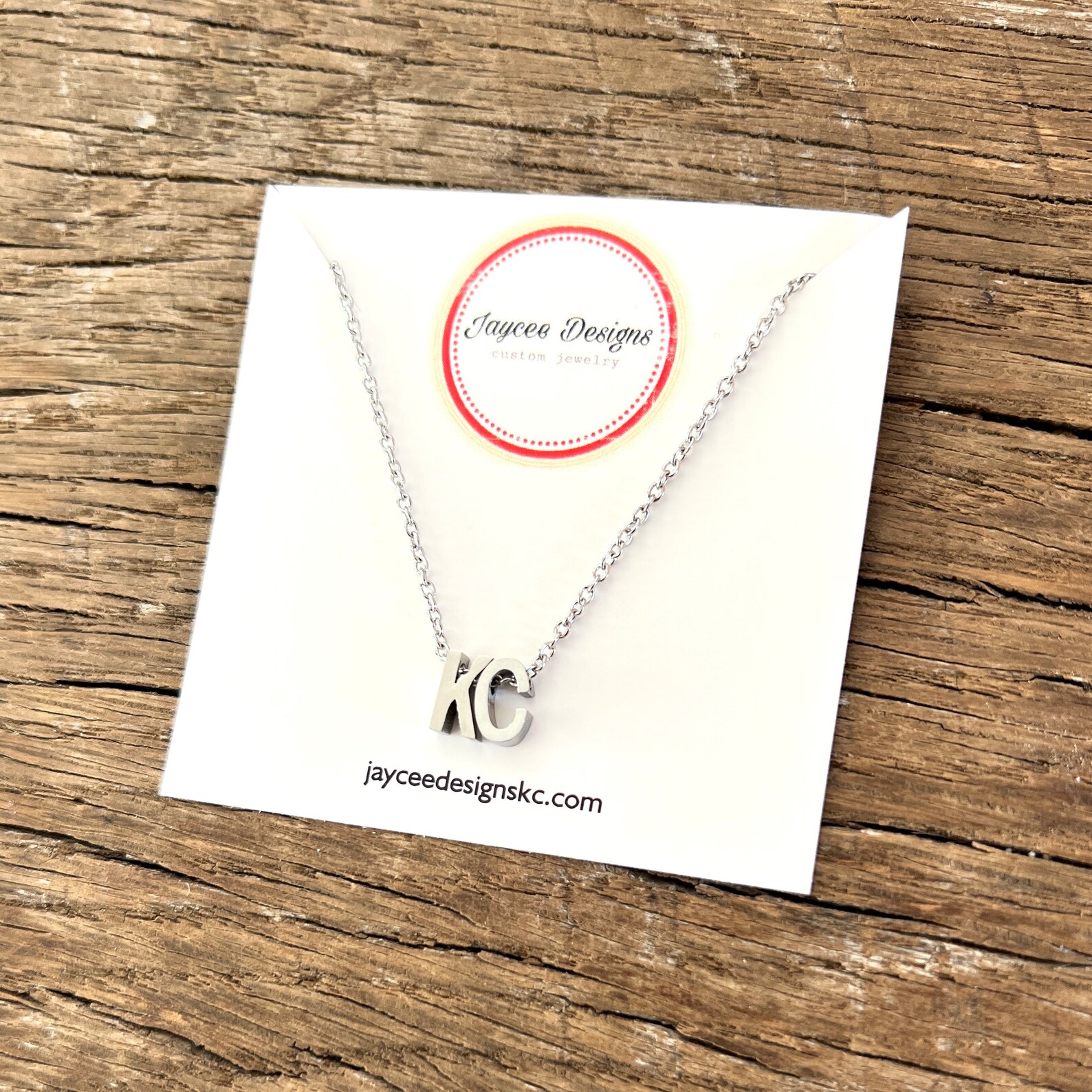 Small Kansas City KC Necklace Chief Silver Necklace Minimalist Jewelry ...
