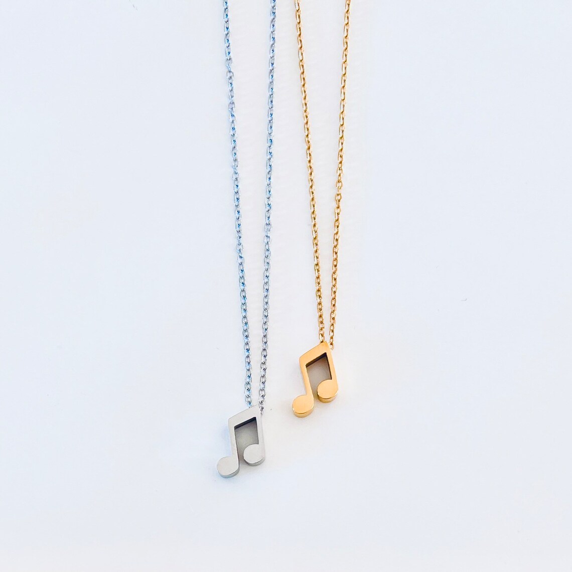 Musical Note Necklace Music Eighth Note Band Necklace Orchestra Jewelry ...
