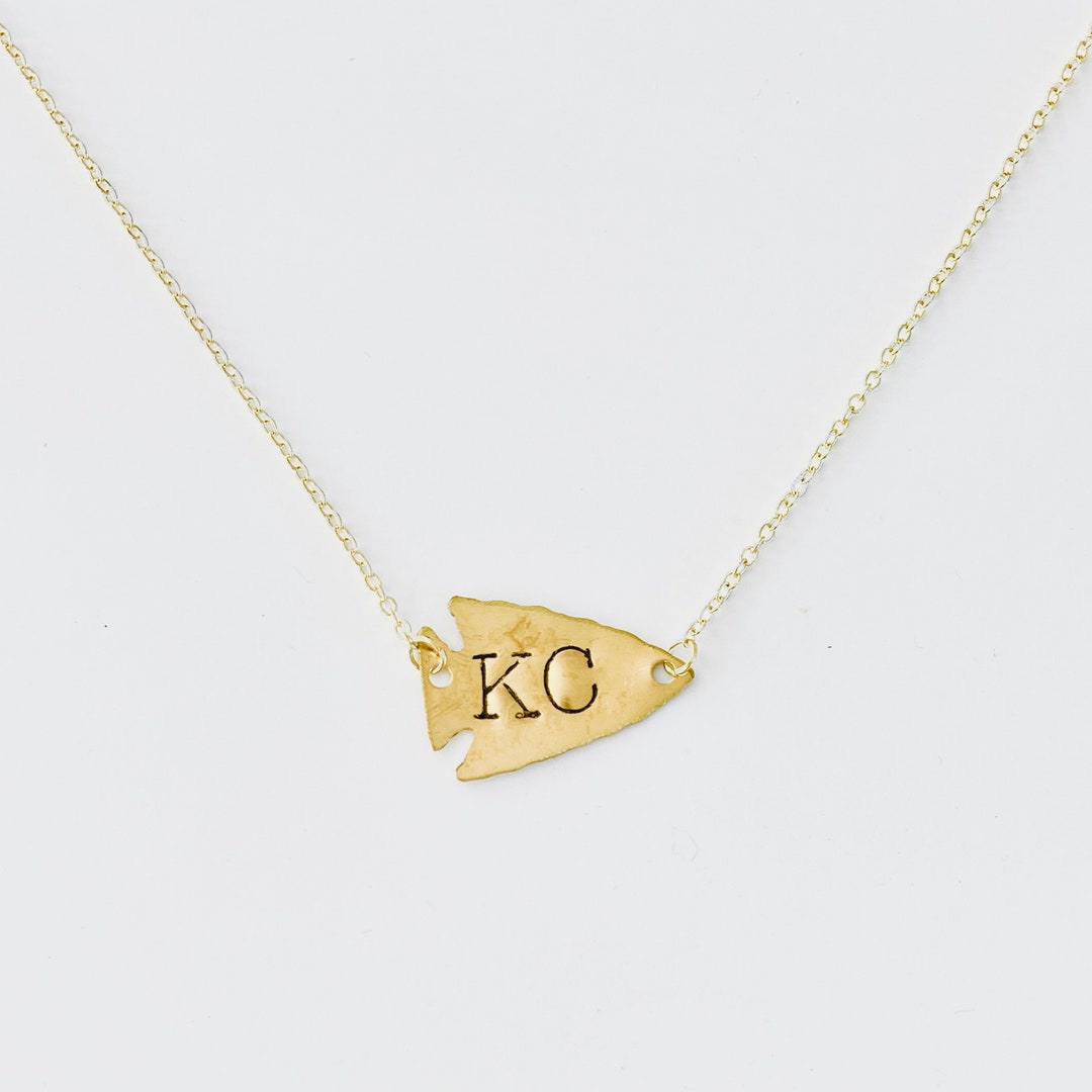 Kansas City Inspired Necklace KC Necklace Gold Arrowhead Necklace ...