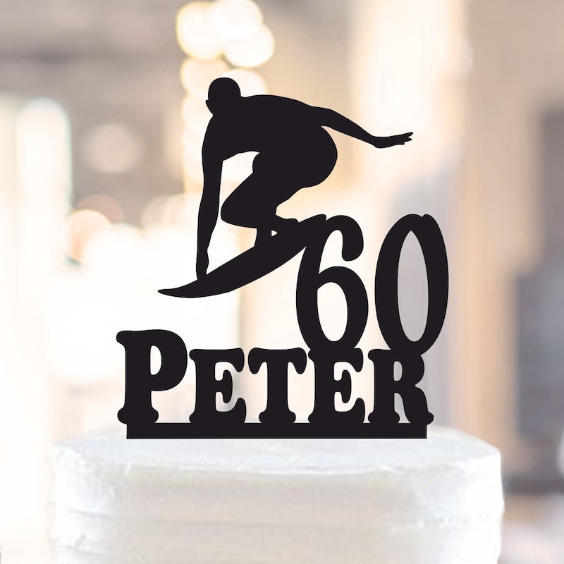 Surfing Cake Topper - Etsy
