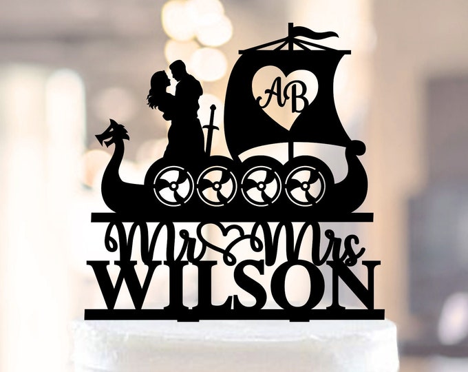 Medieval Sword Wedding Cake Topper Mr and Mrsmaster Sword - Etsy