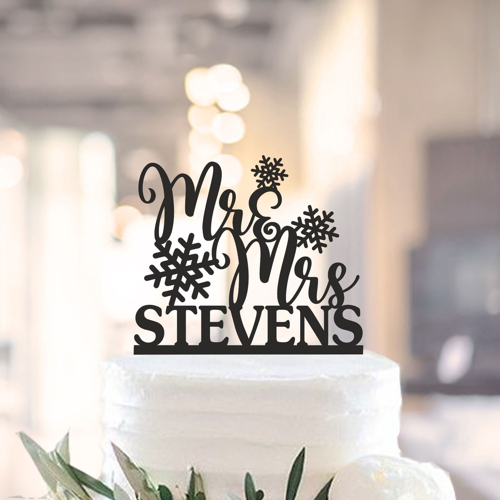 Snowflake Cake Topper Winter Wedding Cake Topper Winter - Etsy