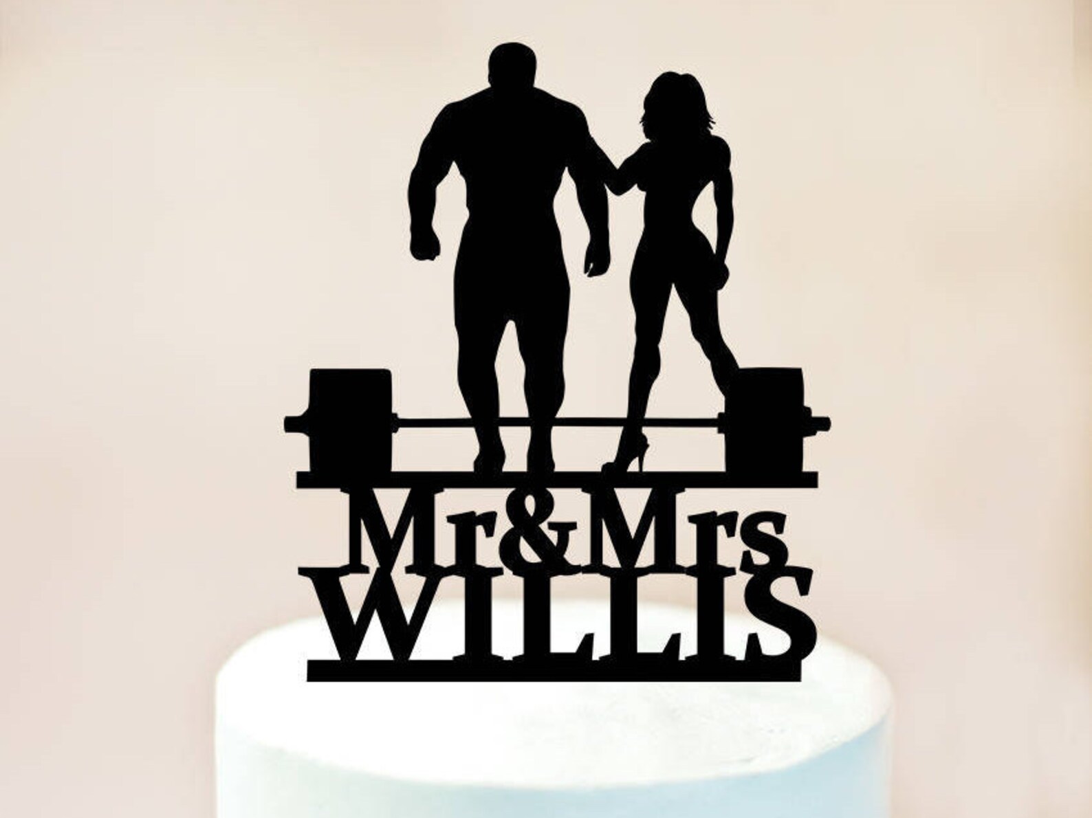 Personalized Wedding Cake TopperYour Man is Strong Weight | Etsy