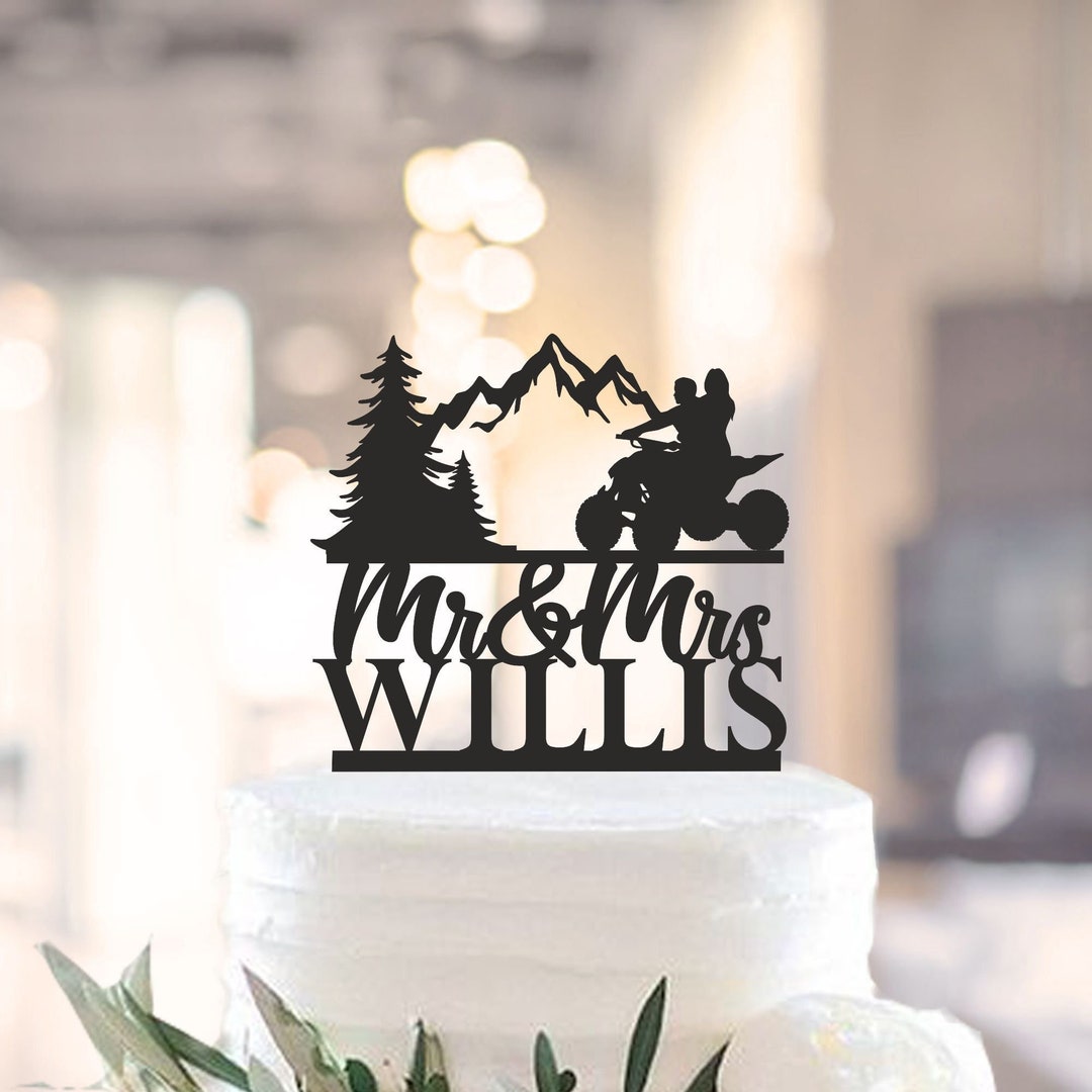 Wedding Cake Toppers,atv Wedding Cake Topper,atv Cake Topper,4 Wheeler ...
