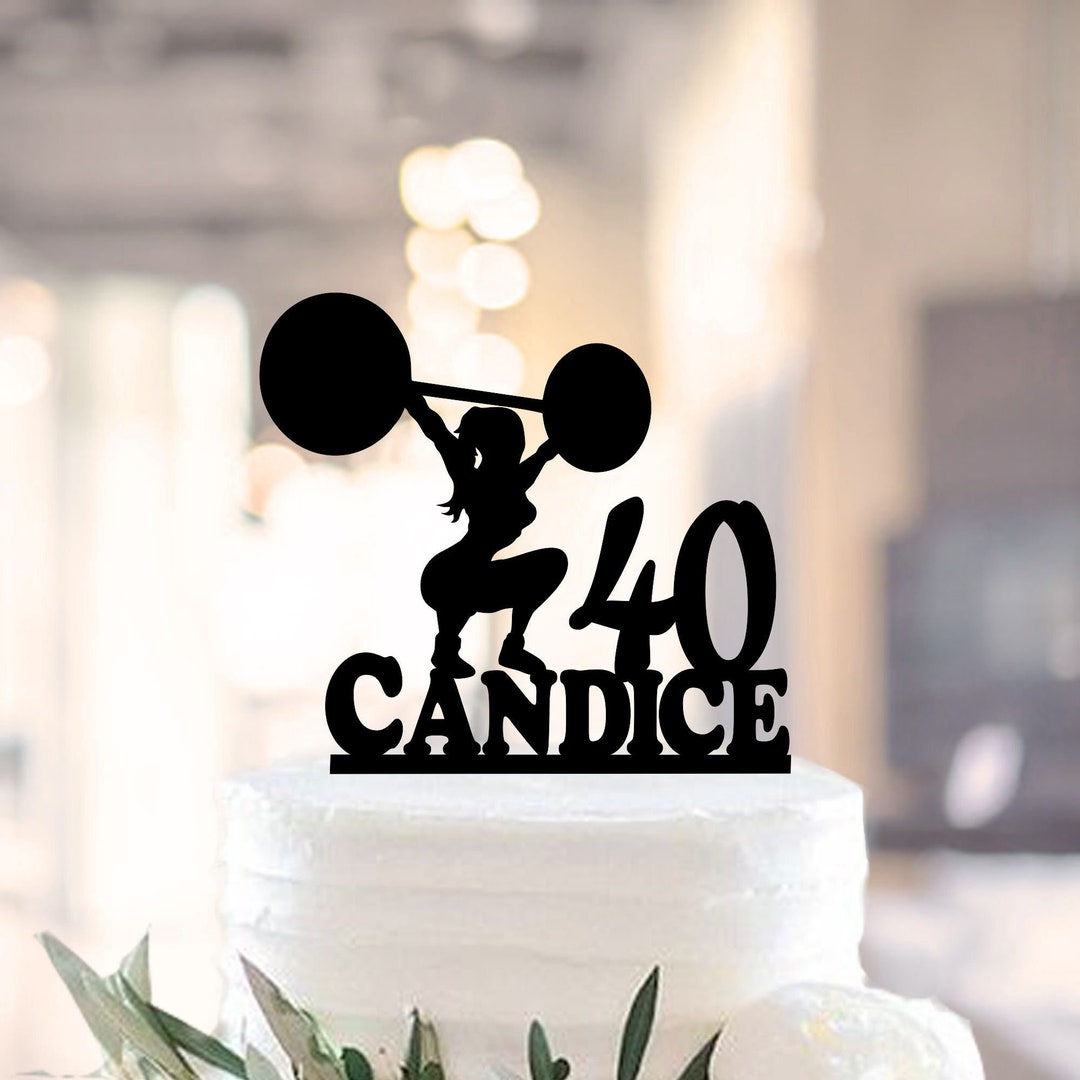 Bodybuilding Woman Female Cake Topper, Fitness Cake Topper,strong Cake ...