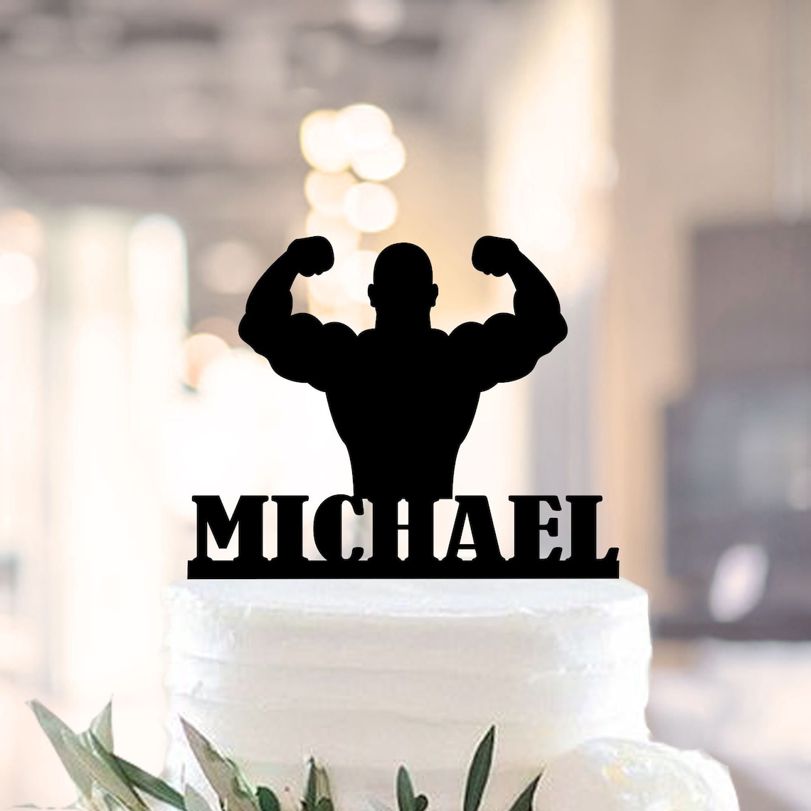 Trainer Cake Topper Bodybuilder Cake Topperweight Lifting - Etsy