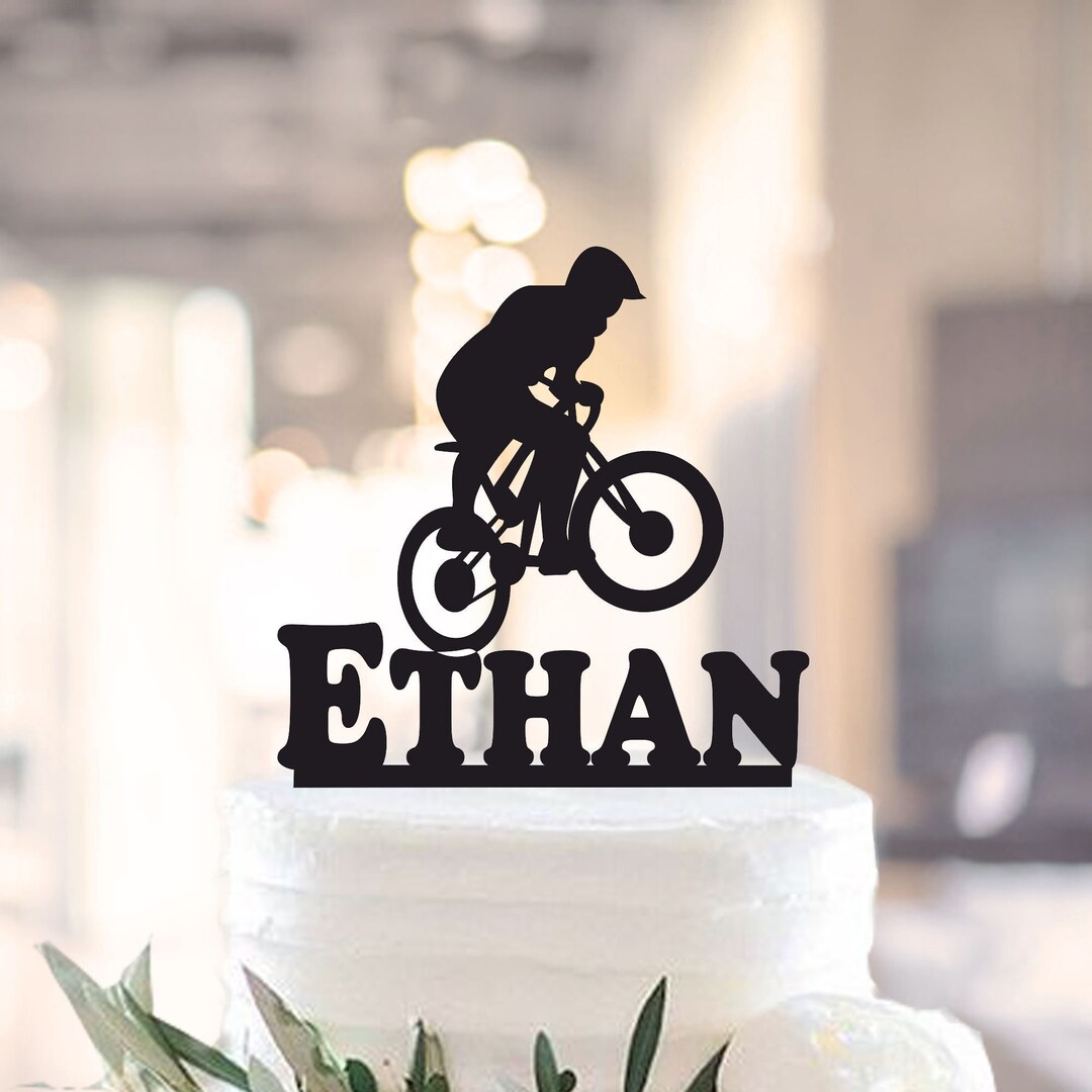 Mountain Biking Cake Topper,male Bicycle Rider,bike Cake Topper,bicycle ...