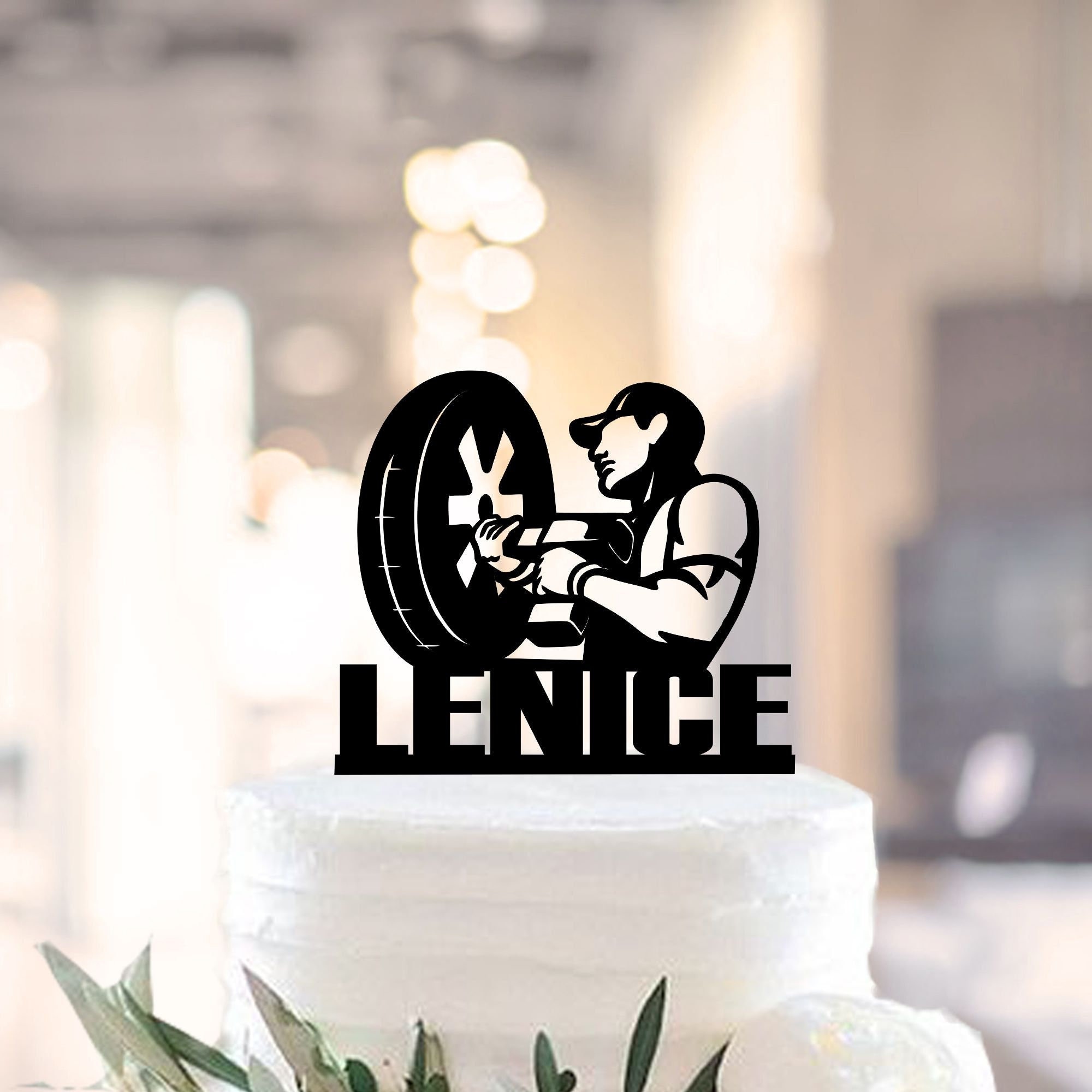 Home & Living hobby cake topper 1529 custom cake topper Mechanic ...