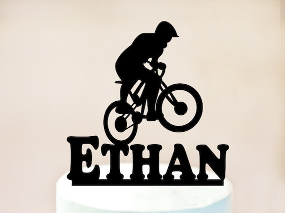 Mountain Biking Cake TopperMale Bicycle RiderBike Cake | Etsy