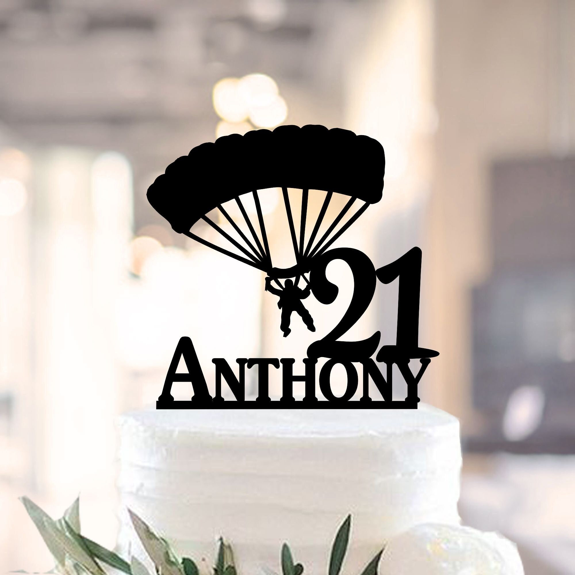 Skydiver Cake Topper,fall in Love Skydivers Cake Topper,skydiver ...